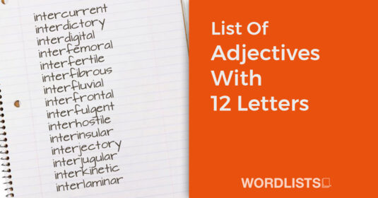 100 Most Common 12-Letter Words