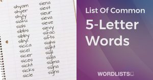 100 Most Common 3-Letter Words
