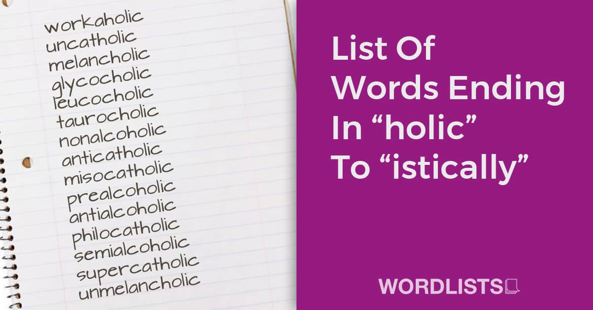 List Of Words Ending In ow 