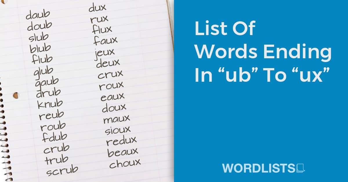 List Of Words Ending In rum 