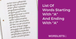 List Of Words Ending In "ast"