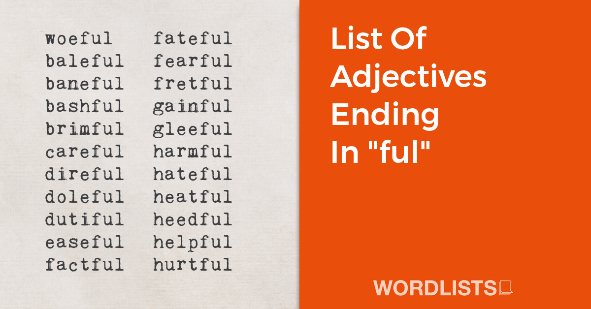 List Of Words Ending In ility 