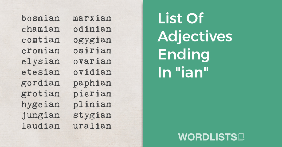 List Of Words Ending In itis 