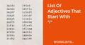 List Of Adjectives That Start With "I"