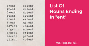 List Of Words Ending In "or"