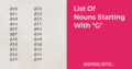 List Of Nouns Starting With "G"
