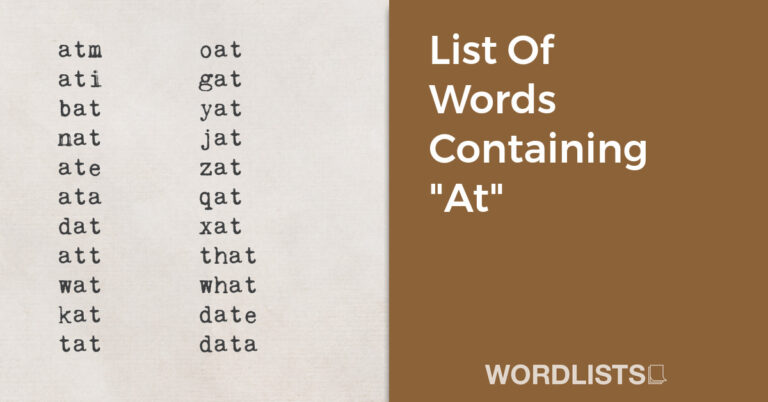 The Longest Words In English List
