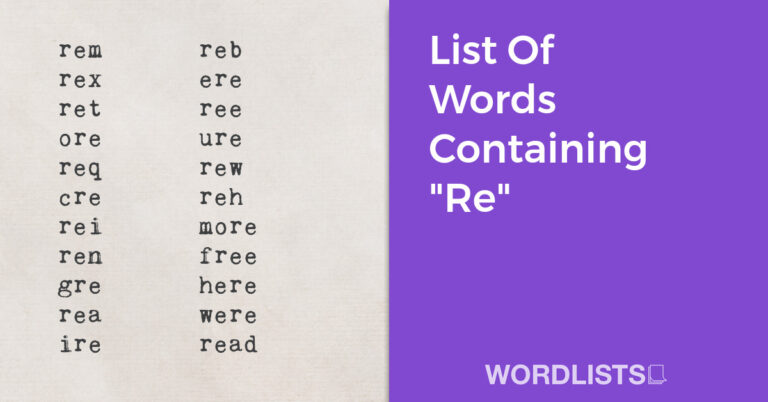 List Of Words Containing "Ee"