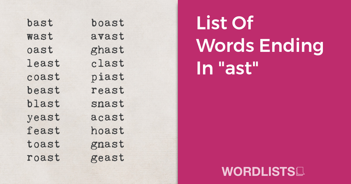 List Of Words Ending In ight 