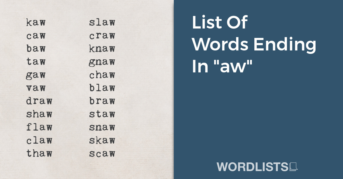 List Of Words Ending In ake 