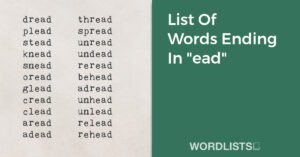 List Of Words Ending In "dom"