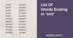 List Of Common 7-Letter Words