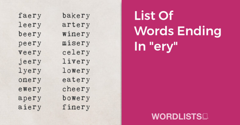 The Longest Words In English List