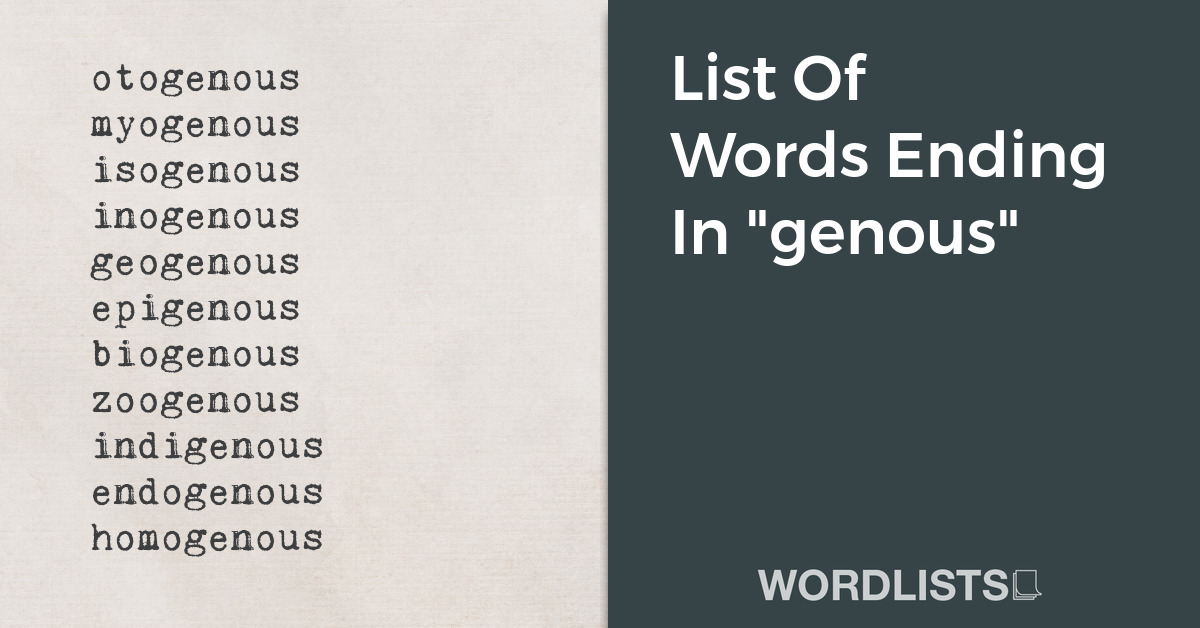 List Of Words Ending In est 