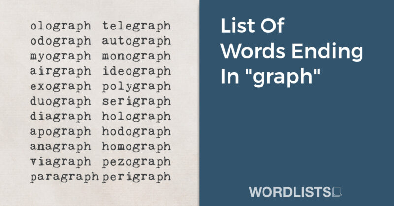 List Of Words Ending In "en"