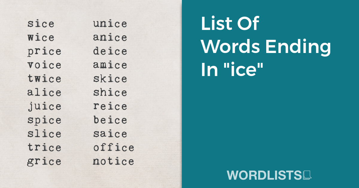 List Of Words Ending In dle 