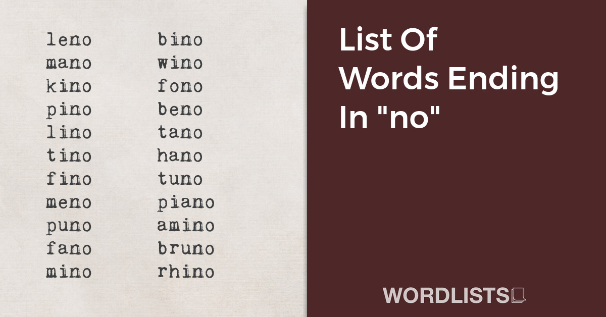 List Of Words Ending In ide 