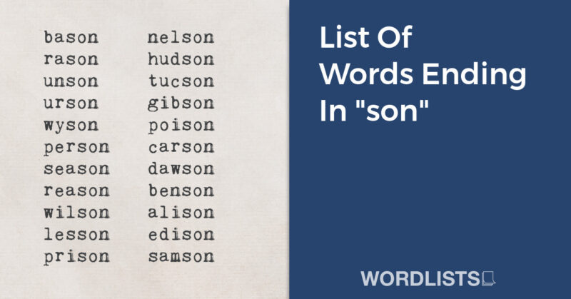 List Of Words Ending In "ble"
