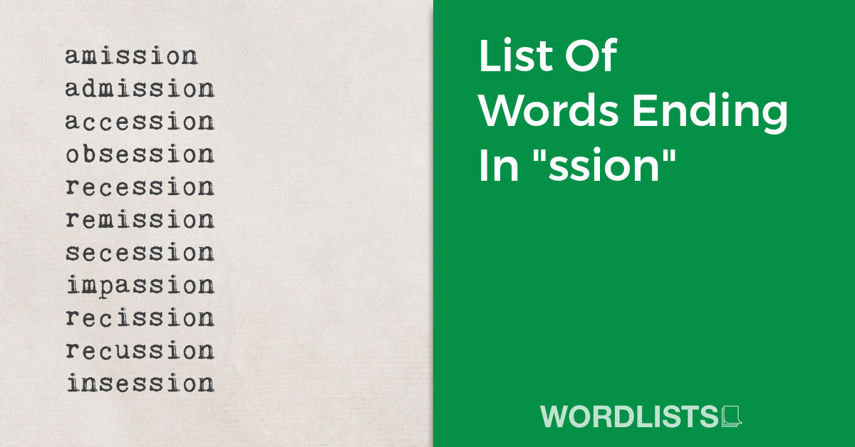 List Of Words Ending In ay 