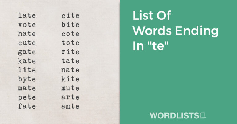 100 Most Common 10-Letter Words