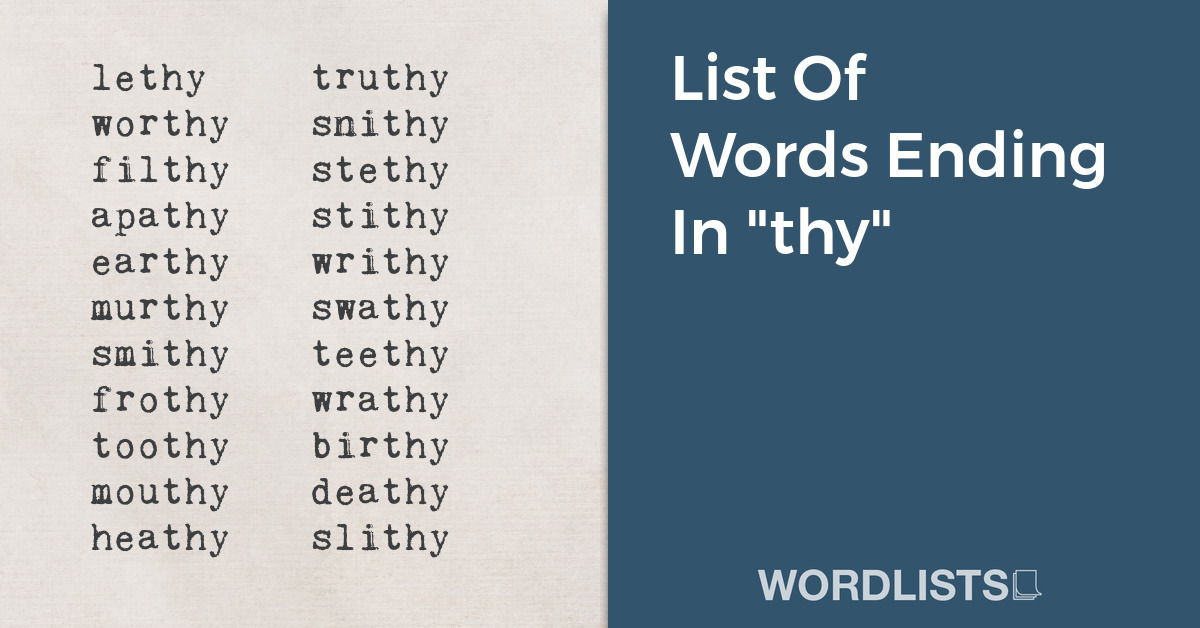 List Of Words Ending In ture 