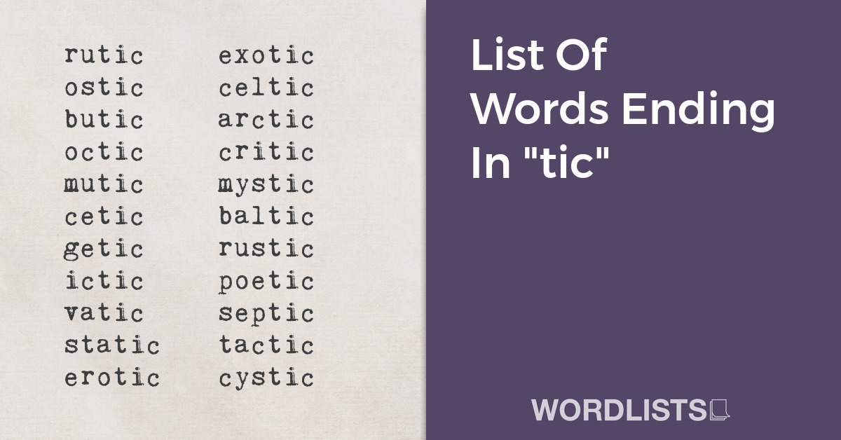 List Of Words Ending In ight 