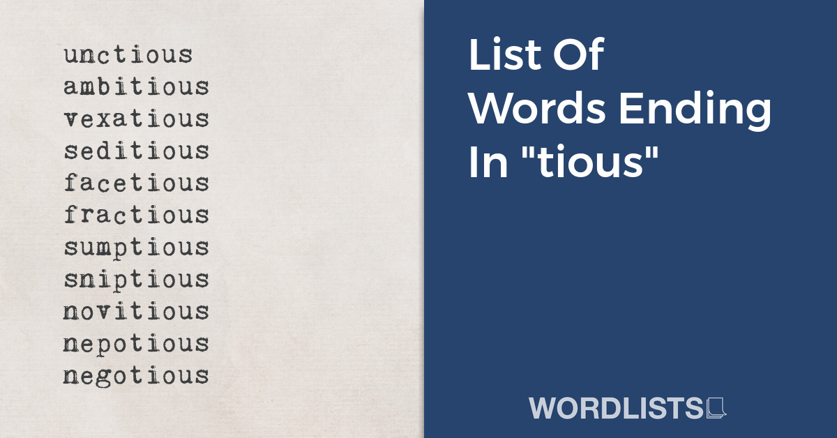 List Of Words Ending In cial 