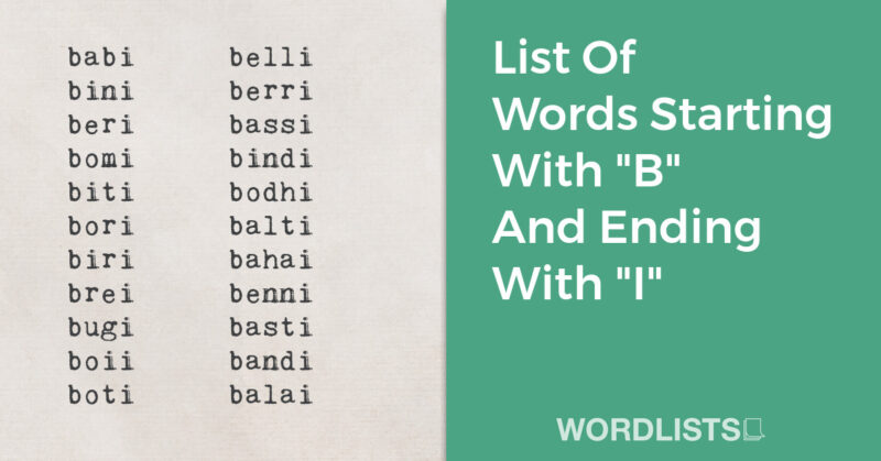List Of Words Ending In "ble"