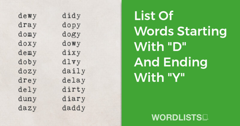 List Of Words Ending In "ood"