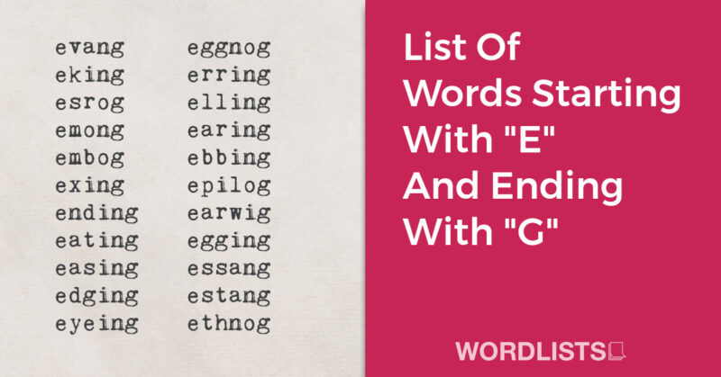 List Of Weird And Funny English Words
