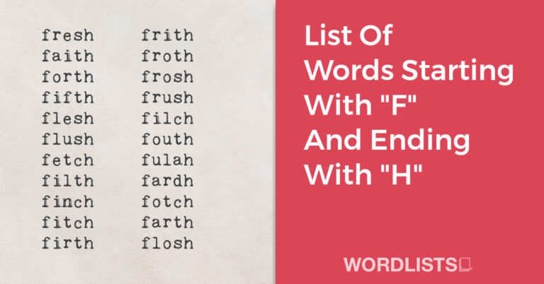 List Of Words Ending In "ff"