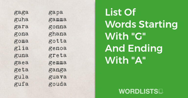 List Of Words Ending In "gy"