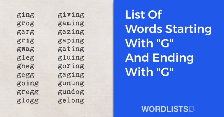 List Of Words With The Suffix "ed"