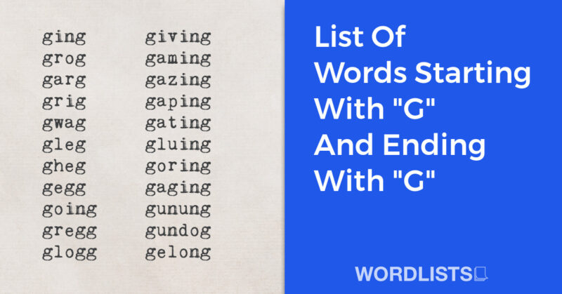 List Of Words Ending In "ge"