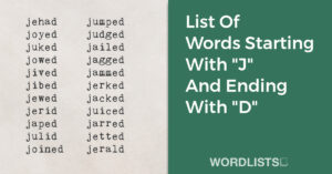 List Of Words Ending In "dom"