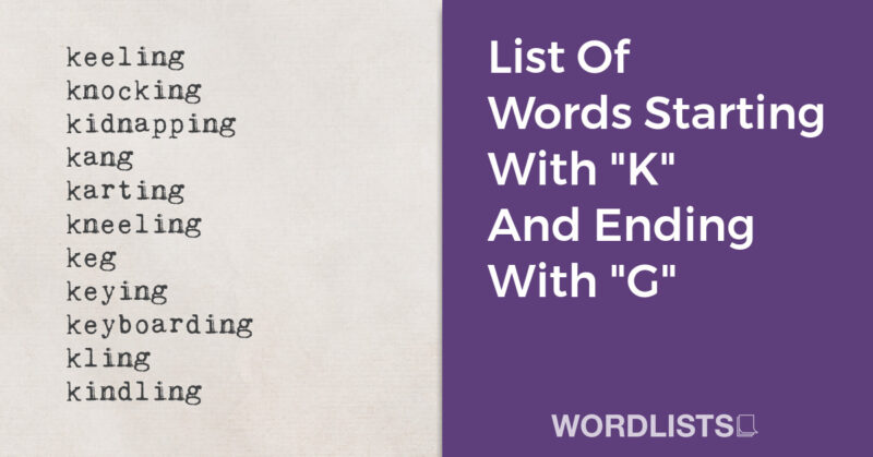 List Of Words Ending In "nk"