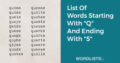 List Of Words With The Suffix "ess"
