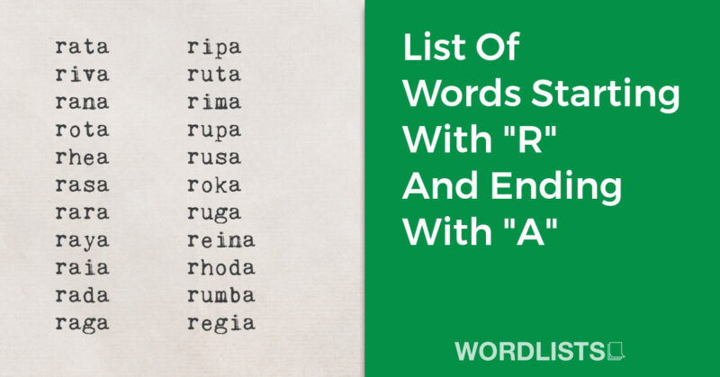 List Of Words With The Prefix "re"
