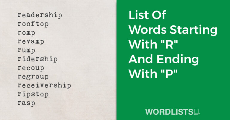 List Of Words Ending In "ick"