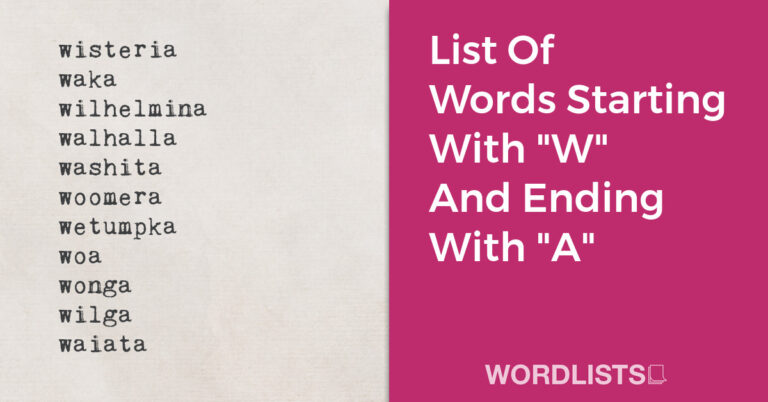 List Of Words Ending In "que"