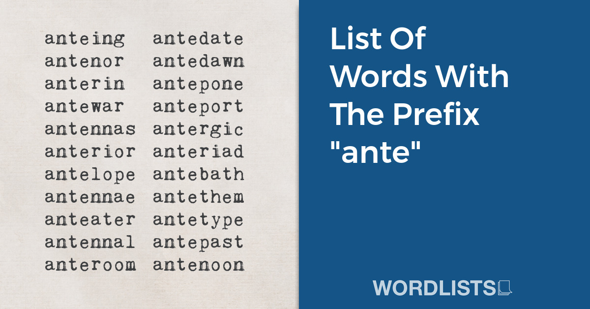 List Of Words With The Prefix ce 