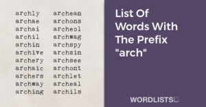 List Of Words With The Prefix "trans"