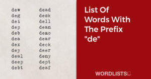 List Of Words With The Prefix "neo"