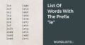 List Of Words With The Prefix "ex"
