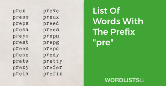 List Of Words With The Prefix "qu"