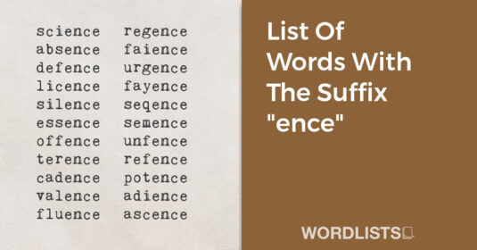 List Of Words With The Suffix "al"