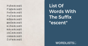 List Of Words With The Prefix "exo"