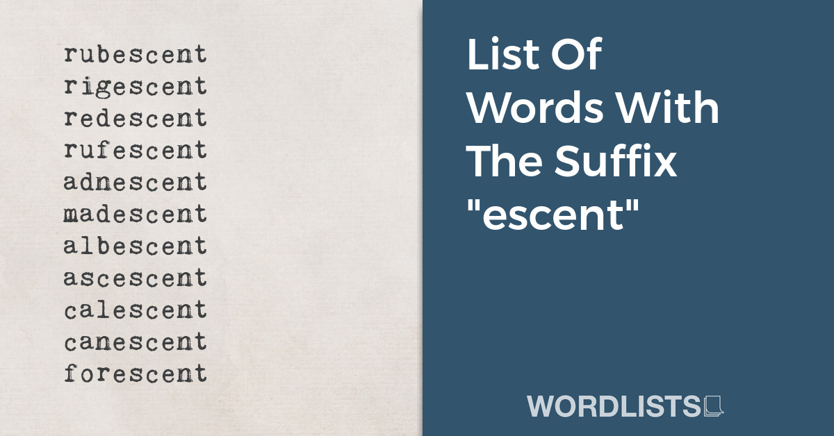 List Of Words Ending In ology 