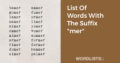 List Of Words With The Suffix "al"