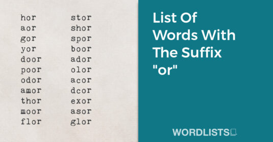 List Of Words With The Suffix "ible"